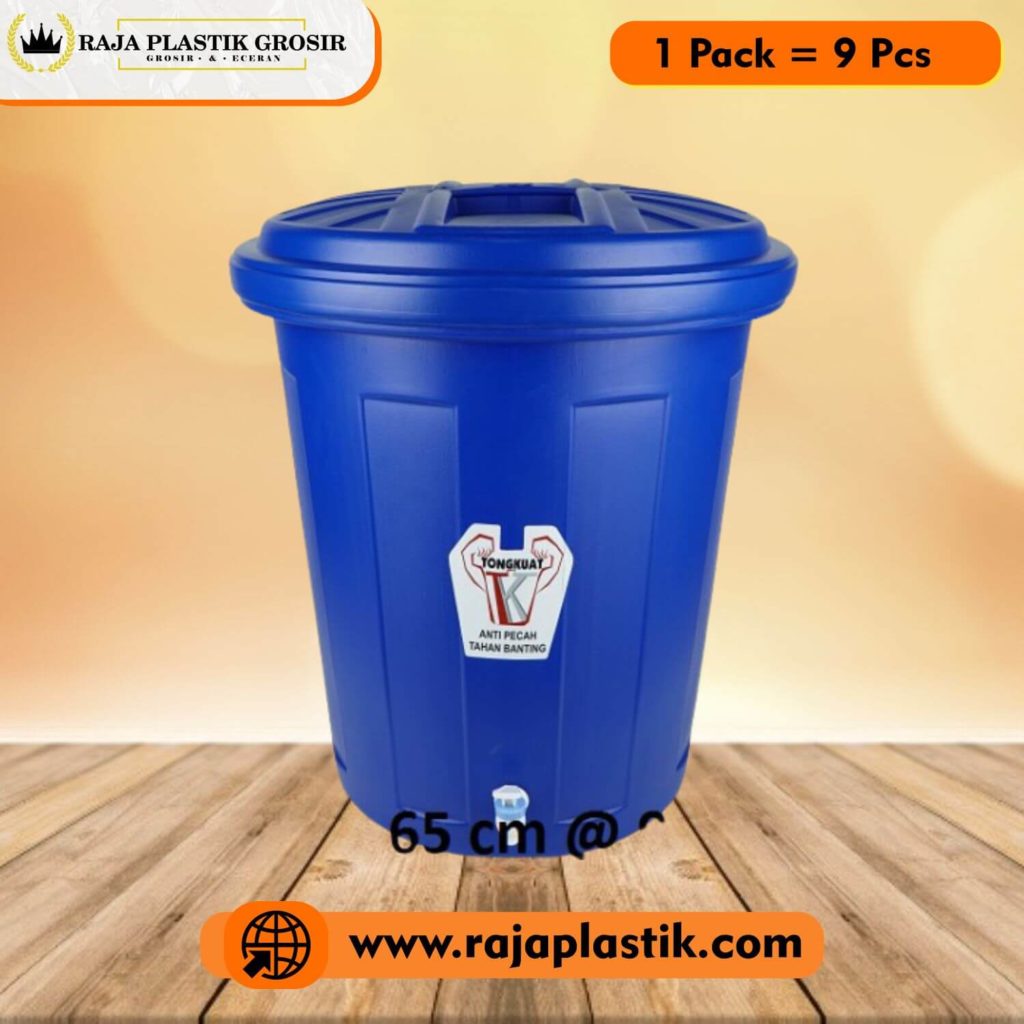 TONG AIR BIRU BESAR 80 LITER KRAN Dx, HARGA GROSIR MURAH